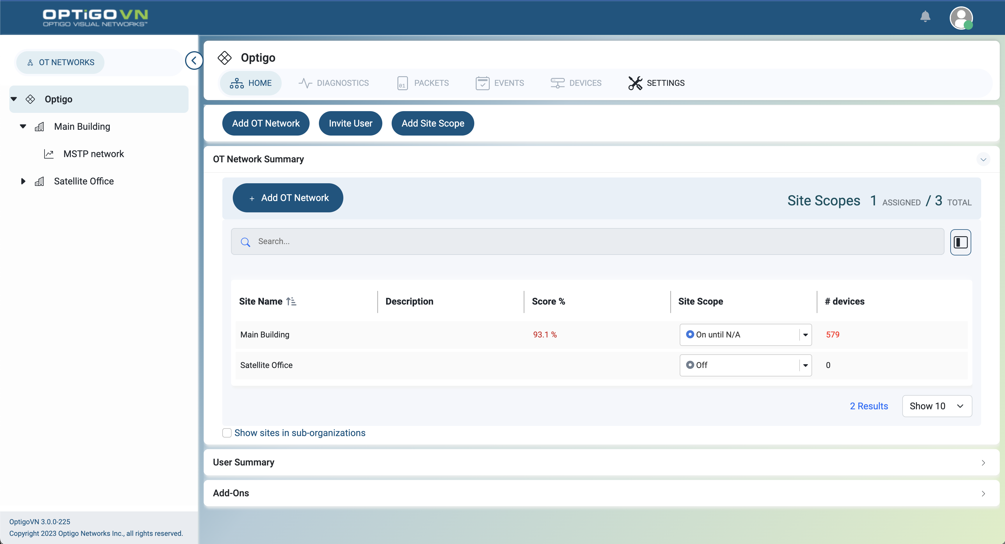 Navigating the Dashboard – Optigo Networks
