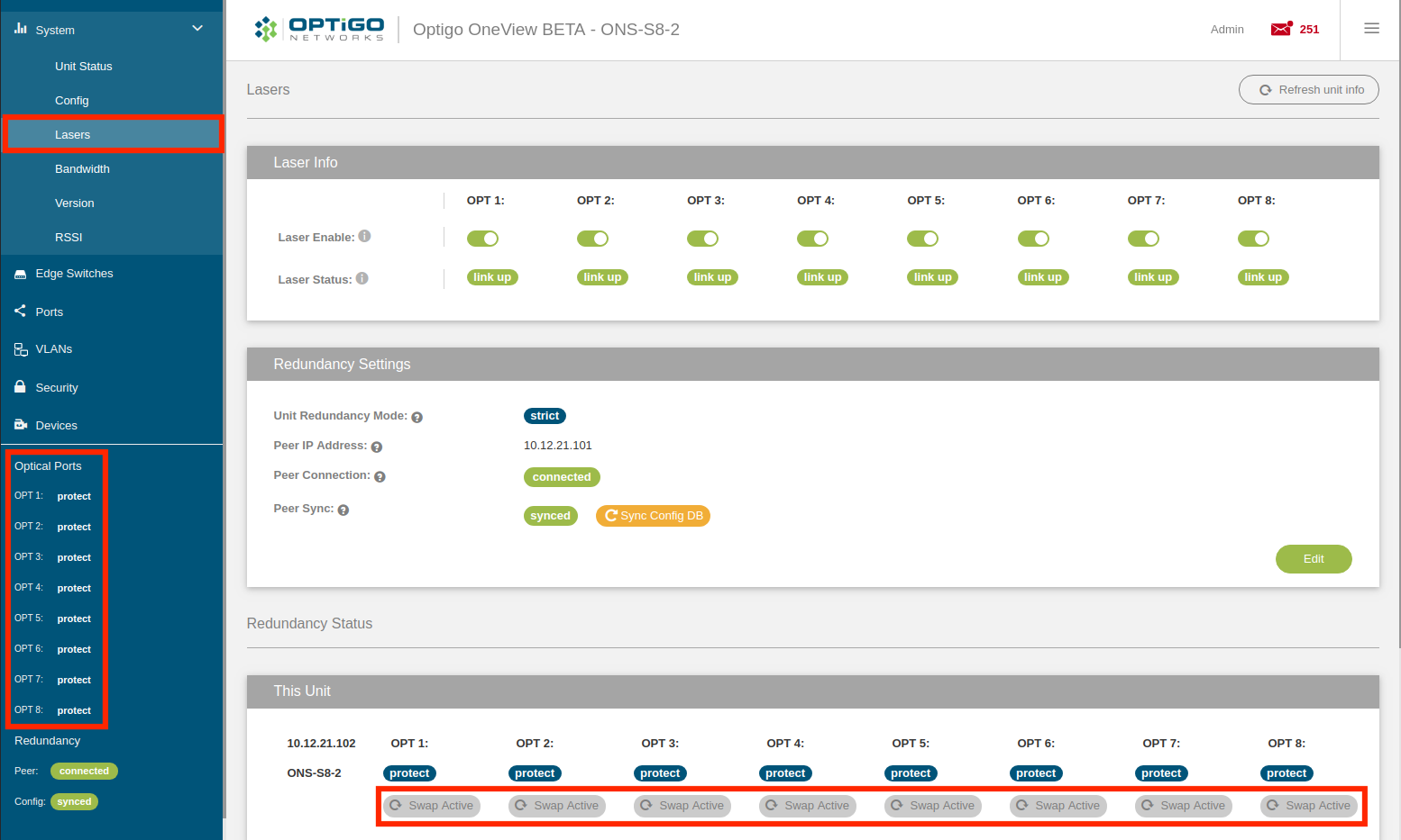 Setting Up Redundancy on Optigo Connect Spectra™ Systems – Optigo Networks